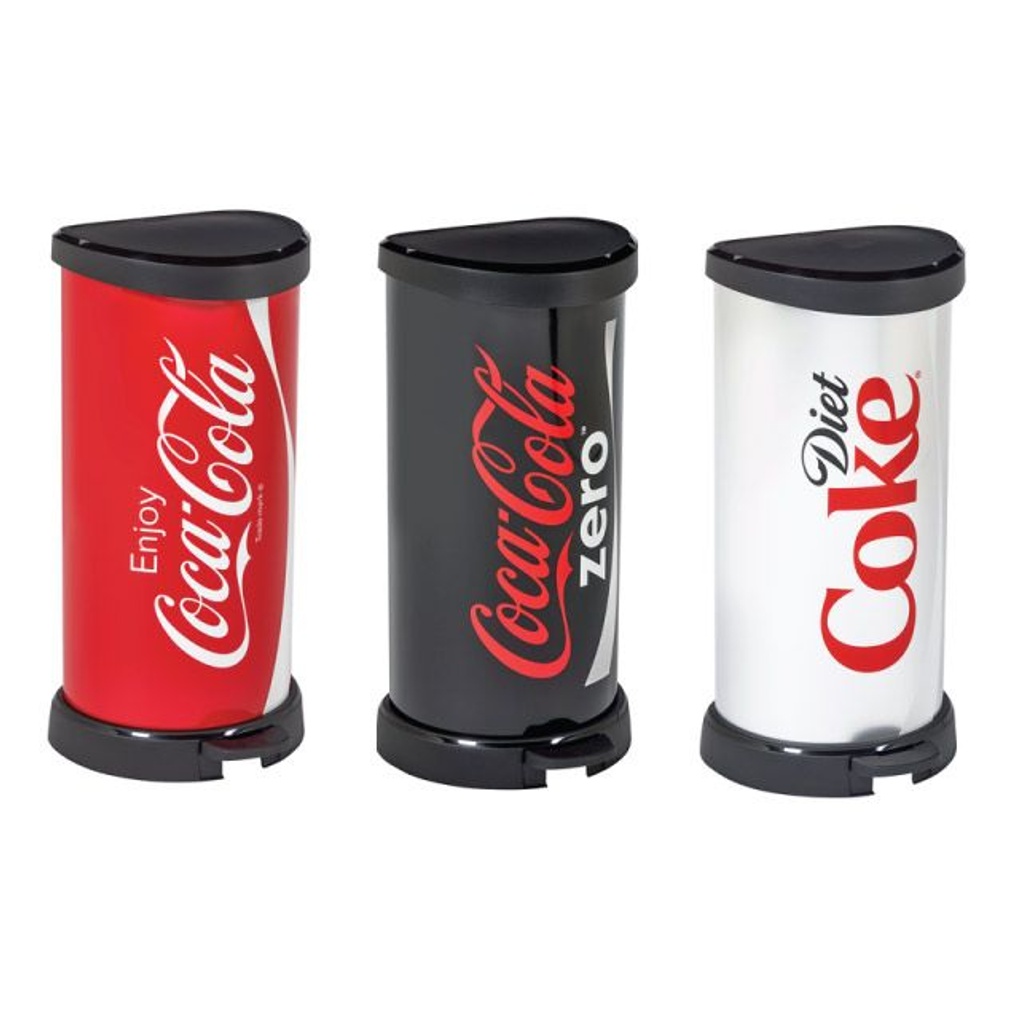 [1300k] 커버 코카콜라 40리터 원형 페달식 휴지통(3색상)- 이랜드몰